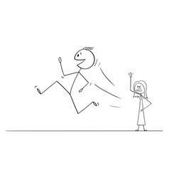 Cartoon happy man enjoying living alone Royalty Free Vector