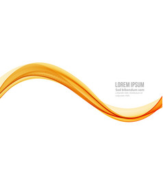 Orange abstract wave design element smoke Vector Image
