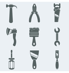 Building tool icon set Royalty Free Vector Image