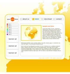 Cartoon kid web template Royalty Free Vector Image