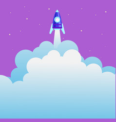 Abstract reaching top level rocket science Vector Image