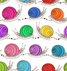 Seamless pattern snails Royalty Free Vector Image
