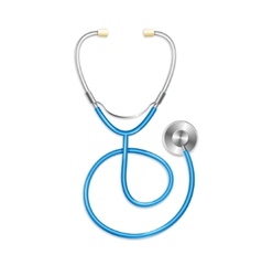 Stethoscope mockup realistic style Royalty Free Vector Image