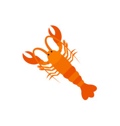 Lobster red icon fresh seafood for delicacy Vector Image