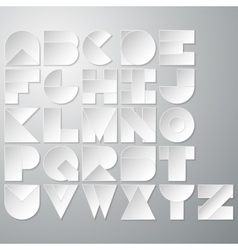 Font in paper cut and craft style Royalty Free Vector Image