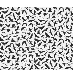 Seamless pattern flying birds Royalty Free Vector Image