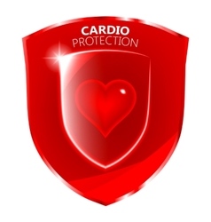 Cardio Health Protection Shield Symbol Royalty Free Vector