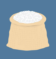A sack white rice Royalty Free Vector Image - VectorStock