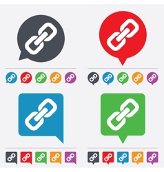 Link sign icon hyperlink symbol Royalty Free Vector Image