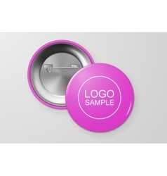 Blank glossy badges or web buttons in four colors Vector Image