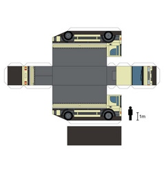 Paper model of a van Royalty Free Vector Image