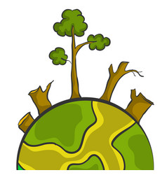 Hand draw world bad environment Royalty Free Vector Image