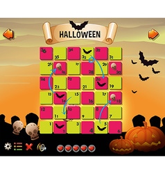 Differences game with spooky halloween characters Vector Image