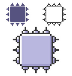 Gpu icon graphics processing unit Royalty Free Vector Image