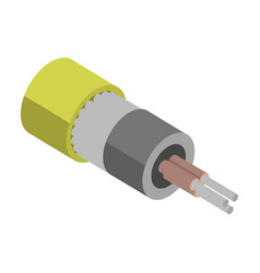 Fiber cable icon isometric icon Royalty Free Vector Image
