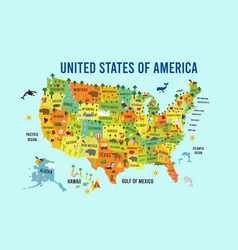 United states america flat design Royalty Free Vector Image