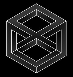 Impossible triangular icon Royalty Free Vector Image