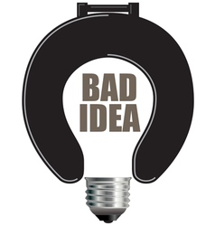 Bad idea Light Bulb Royalty Free Vector Image - VectorStock