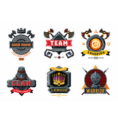 Video game posters set gamer competition banners Vector Image