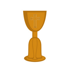 Isolated christian hostia Royalty Free Vector Image