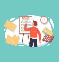 Work organization task management people Vector Image