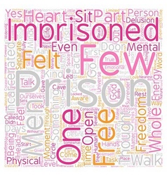 Imprisoned text background wordcloud concept Vector Image