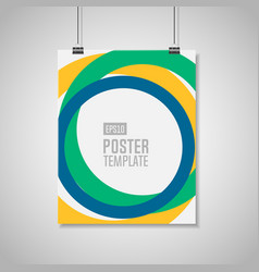 Poster template with clips Royalty Free Vector Image
