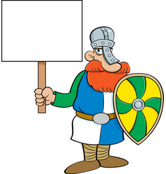 Cartoon man holding a sign Royalty Free Vector Image