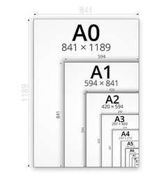 Size format a paper sheets poster Royalty Free Vector Image