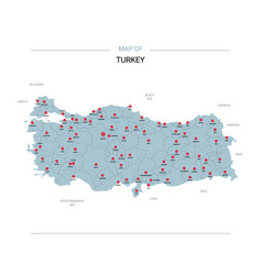 Republic of turkey - map Royalty Free Vector Image
