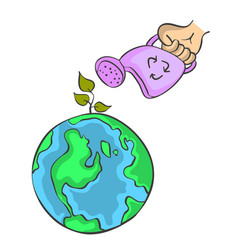 Hand draw world bad environment Royalty Free Vector Image