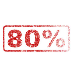 80 percent rubber stamp Royalty Free Vector Image