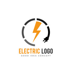 Electrical logo design Royalty Free Vector Image