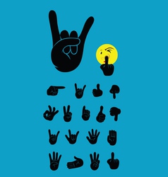 Cartoon hand numbers gesture counting sign hands Vector Image