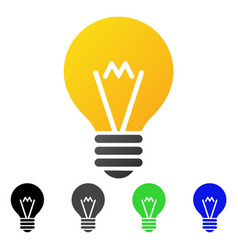 Hint bulb flat gradient icon Royalty Free Vector Image