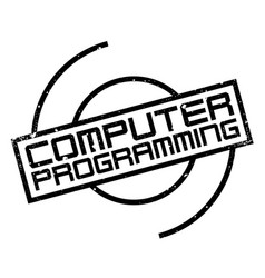 Computer programming rubber stamp Royalty Free Vector Image