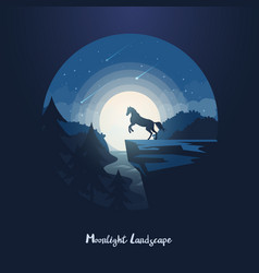 River top view landscape above forest aerial map Vector Image