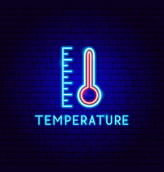 Hot thermometer neon sign Royalty Free Vector Image