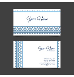 Blue triangle corporate business card name card Vector Image