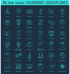 Mathematics icon set in thin line style Royalty Free Vector