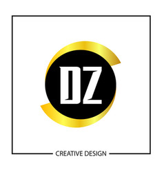 Initial letter dz logo template design Royalty Free Vector