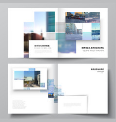 Template for square design brochure magazine Vector Image