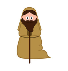 Isolated joseph cartoon character christmas Vector Image