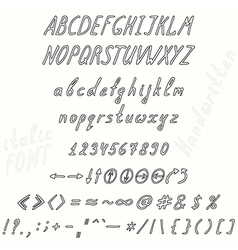 Decorative cursive letters with swirls Royalty Free Vector