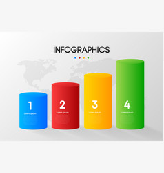 Business infographic data visualization square Vector Image