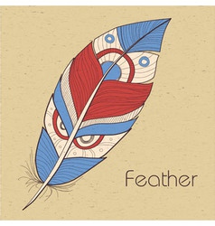 Retro feathers Royalty Free Vector Image - VectorStock