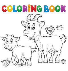 Coloring book with farm animals 3 Royalty Free Vector Image