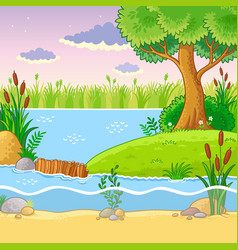 With a dam beavers Royalty Free Vector Image - VectorStock