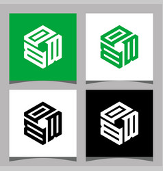 Creative initial letter bb square logo design Vector Image