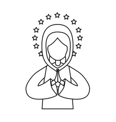 Holy virgin mary icon Royalty Free Vector Image